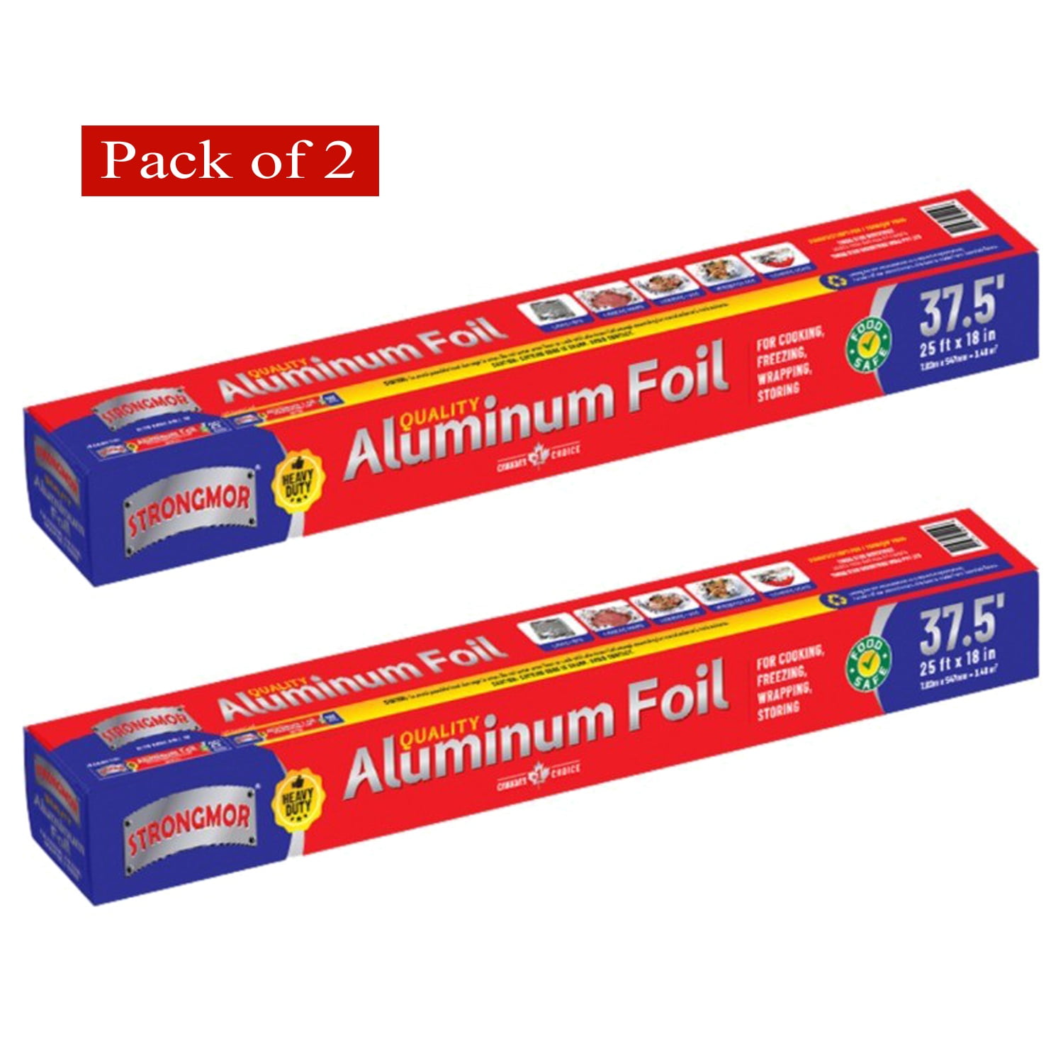 Strongmor Heavy Duty Alum Foil 37.5Sq-Ft (Pack of 2) - Walmart.com
