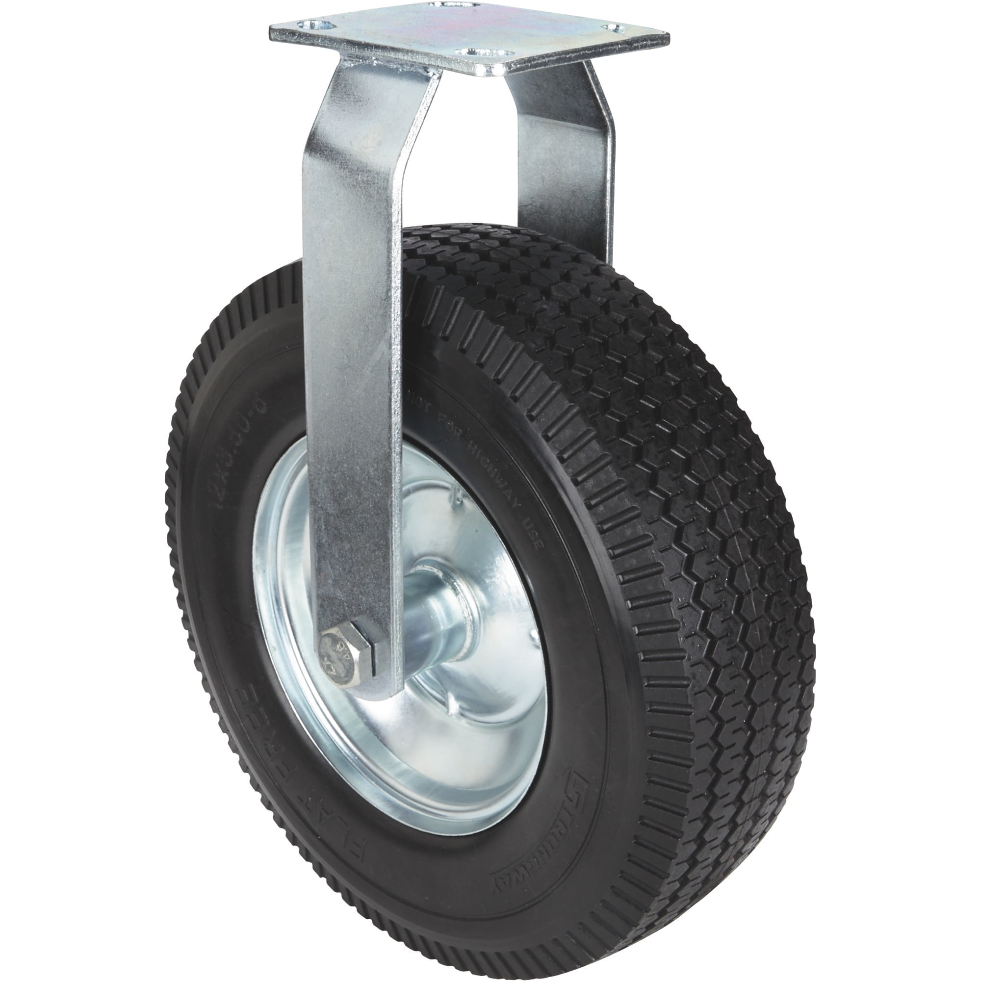Strongway 12in. Flat-Free Solid Polyurethane Rigid Caster, 450-Lb ...