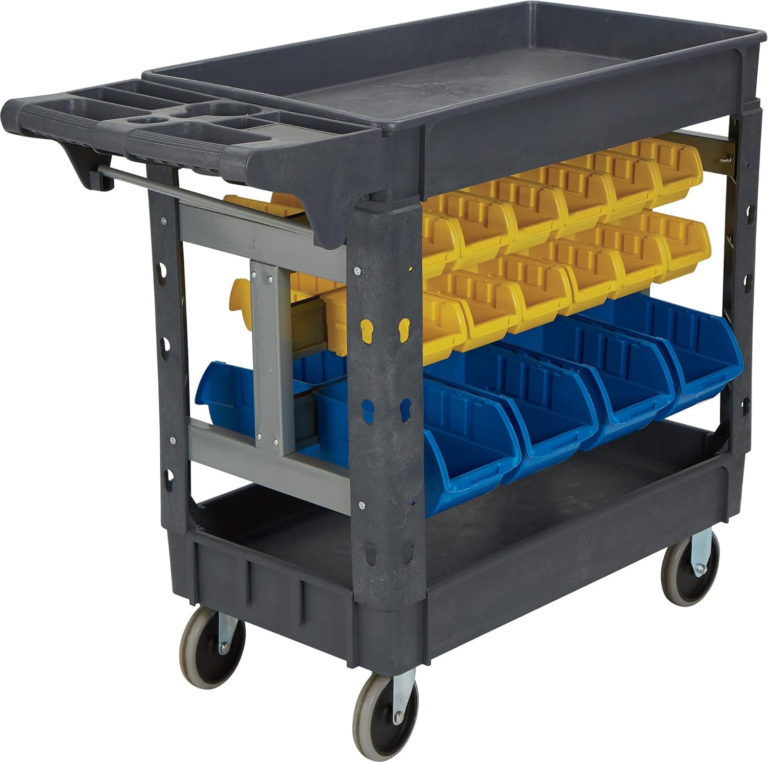 Strongway 500-Lb. Service Cart with Bins, Maintenance-Free Structural ...