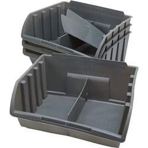 Strongway 50269 Large Stackable Bins - 4 Pack - Walmart.com