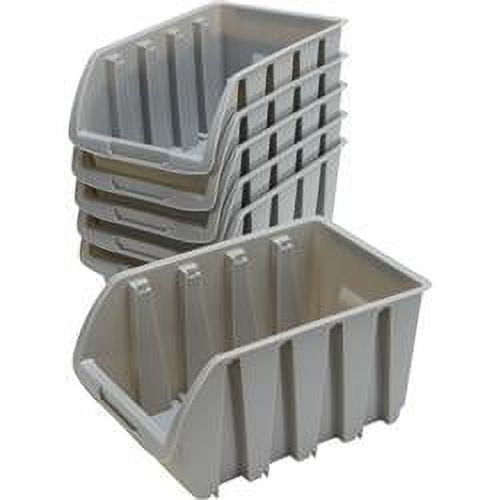 Strongway 50270 Medium Stackable Bins - 6 Pack - Walmart.com