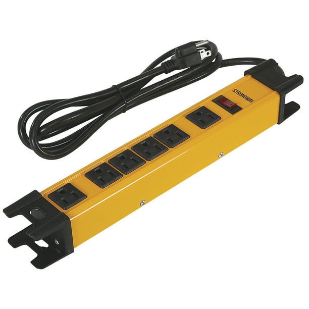 Strongway 6-Outlet Steel Power Strip, 14/3 Ga.,15 Amps, Model ...