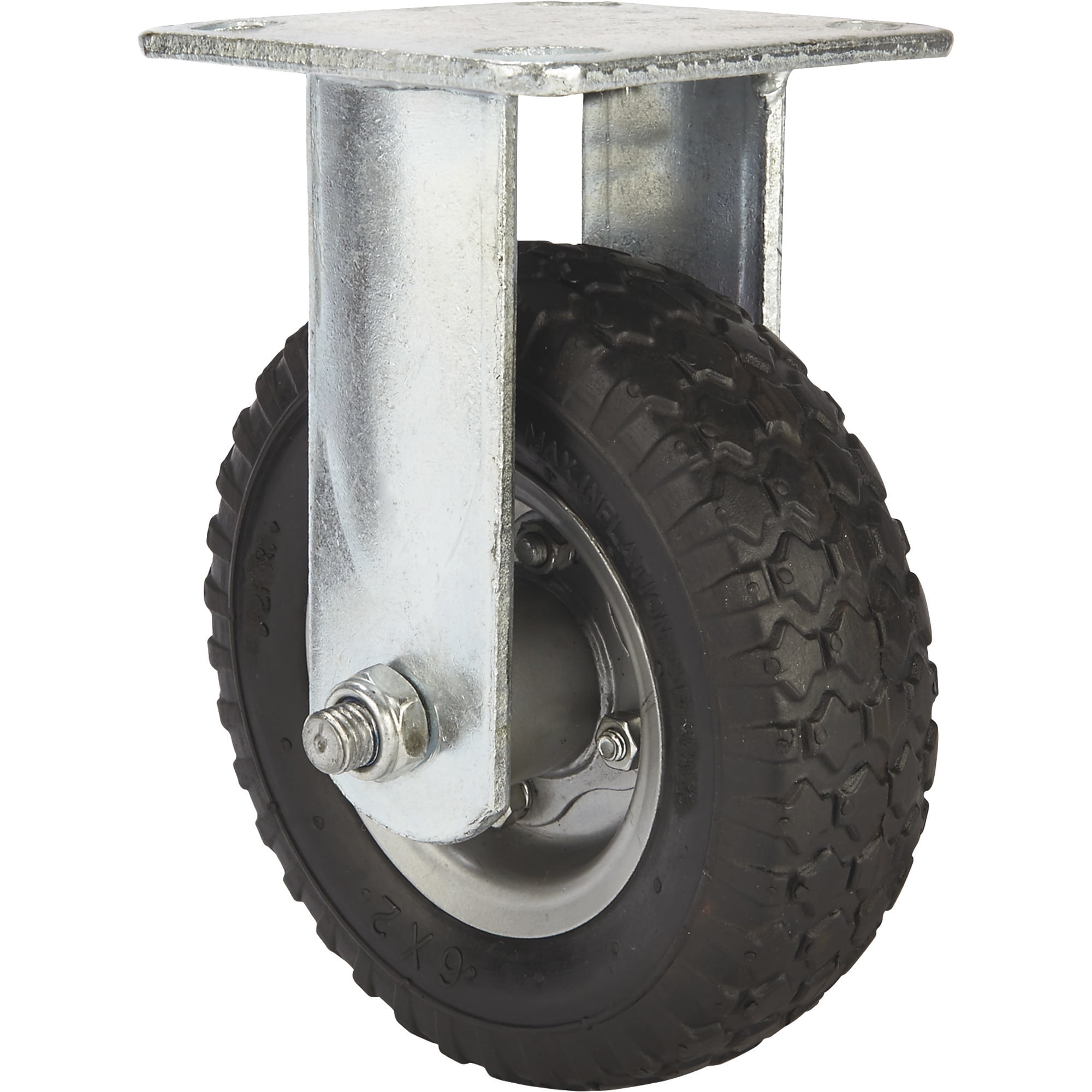 Strongway 6in. Flat-Free Rubber Foam-Filled Rigid Caster, 200-Lb ...