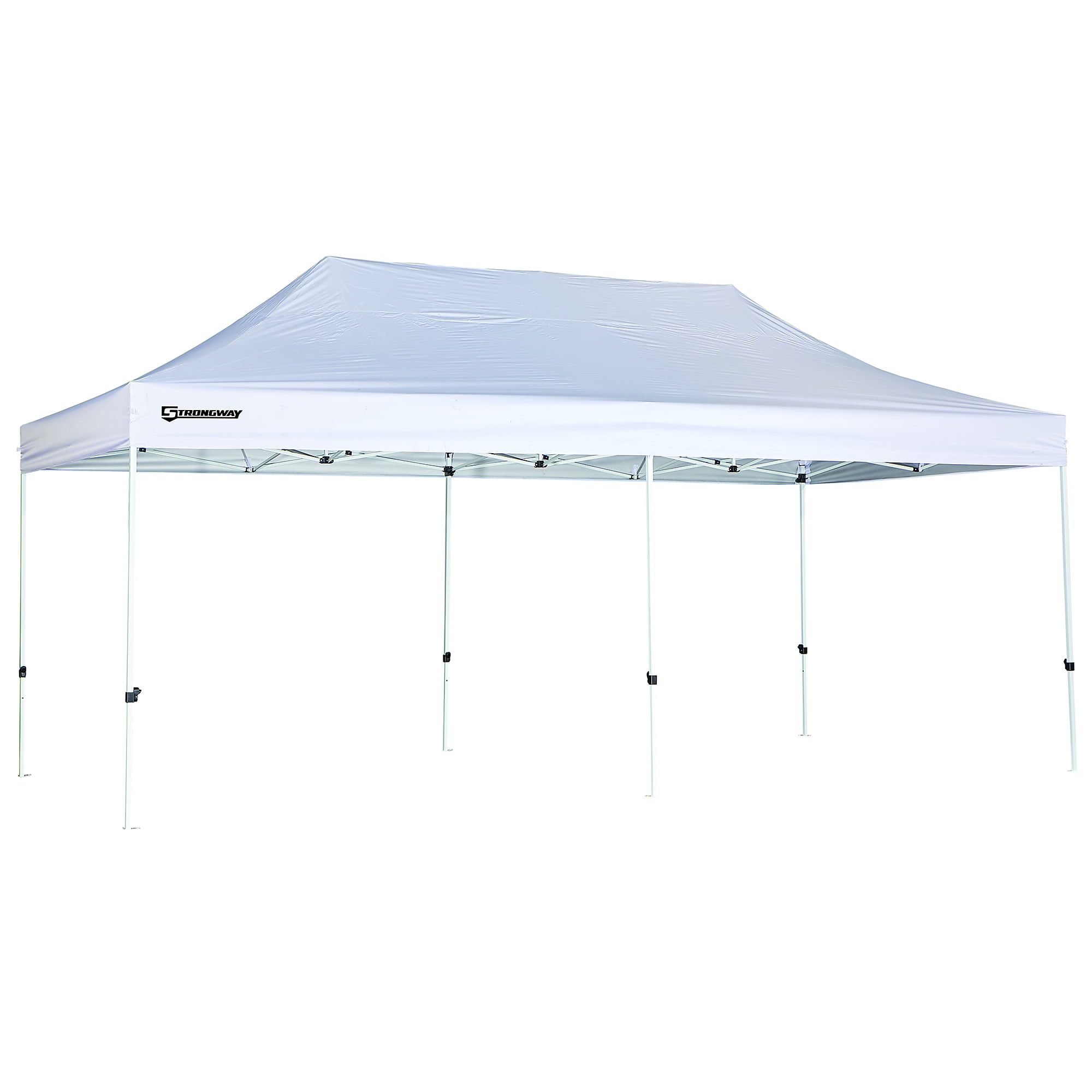 Strongway Commercial Canopy, 10ft x 20ft, White Outdoor Tent, Steel ...