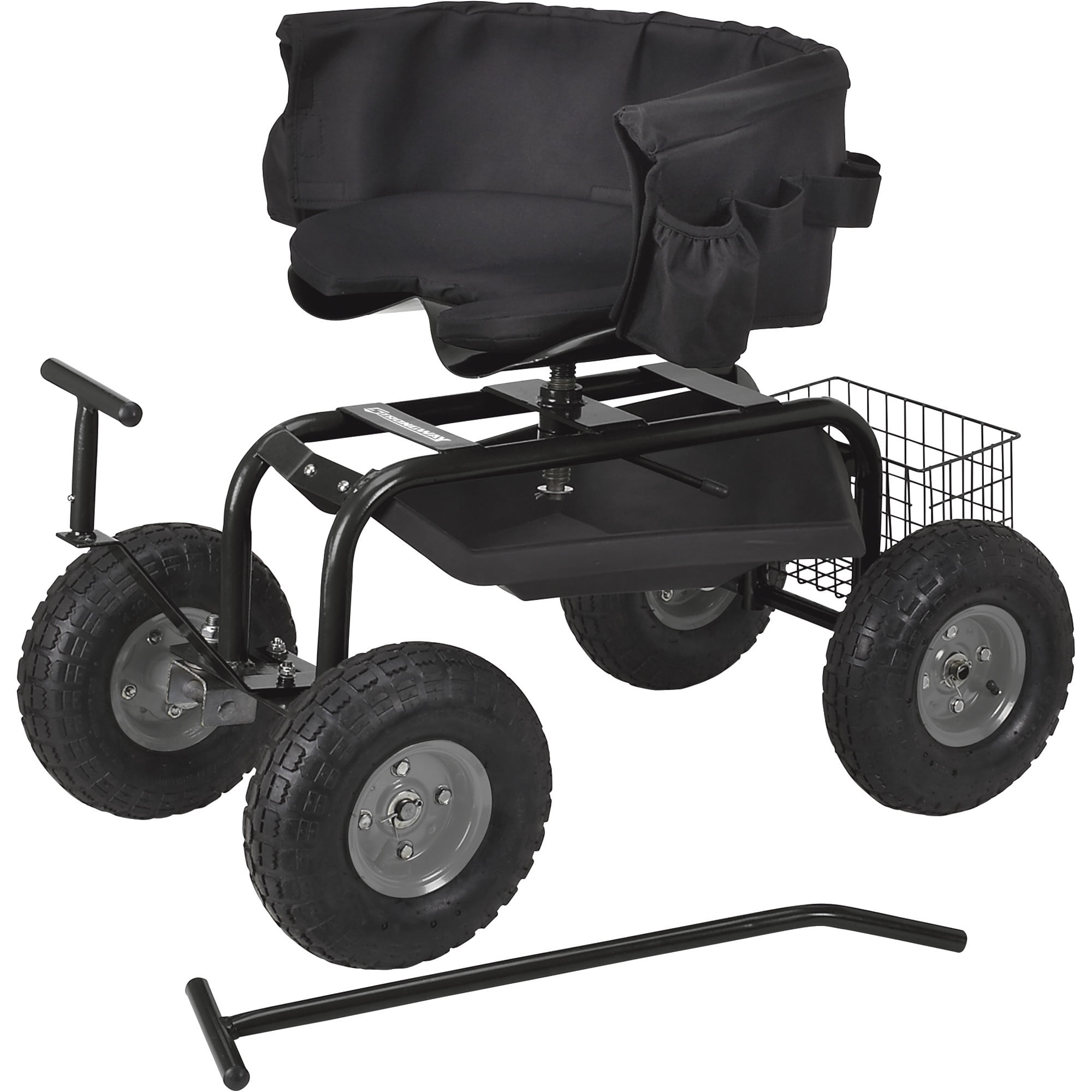 Strongway Heavy-Duty Deluxe Rolling Garden Work Seat with Back Support ...