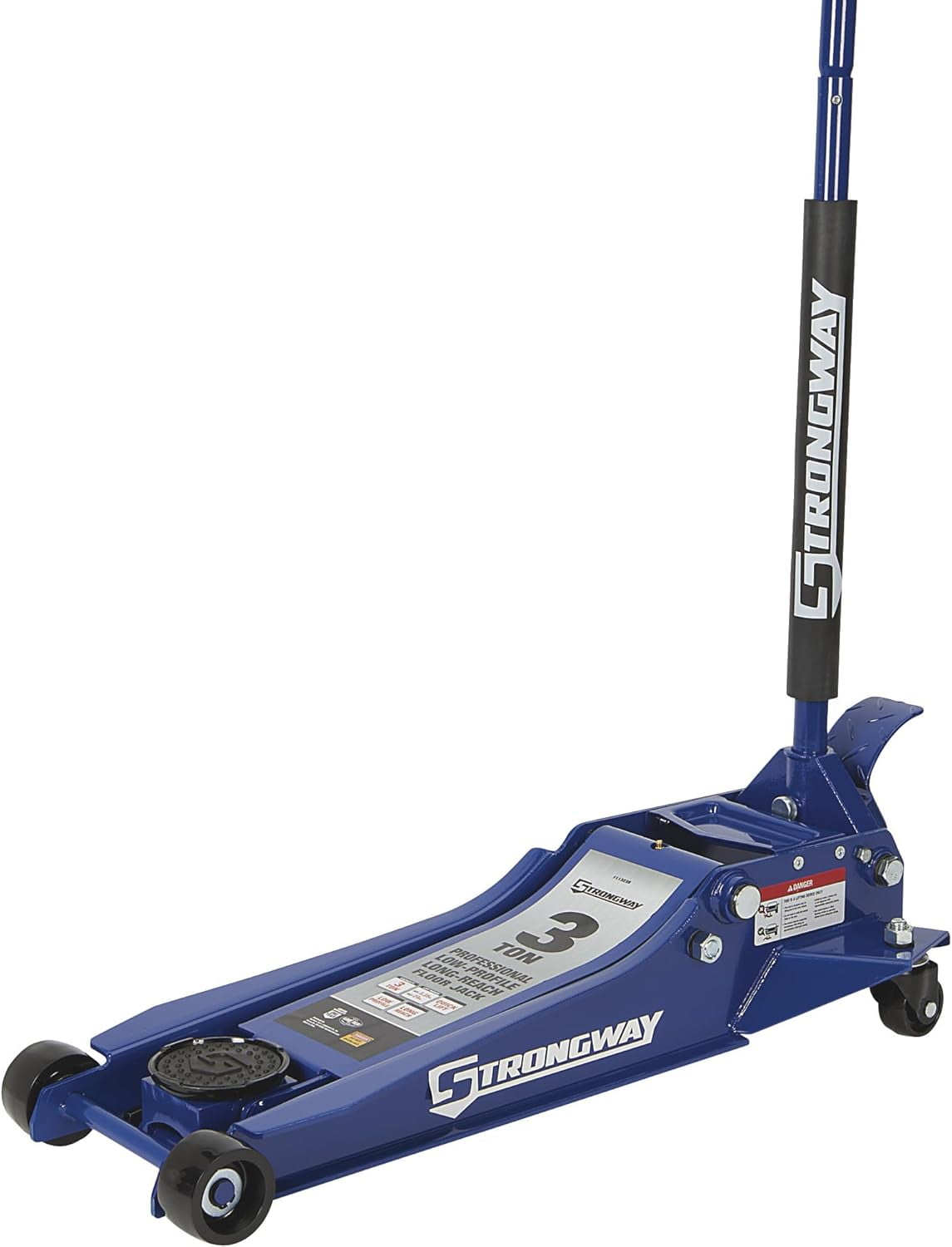 Strongway Long-Reach, Low-Profile Professional Service Floor Jack — 3 ...