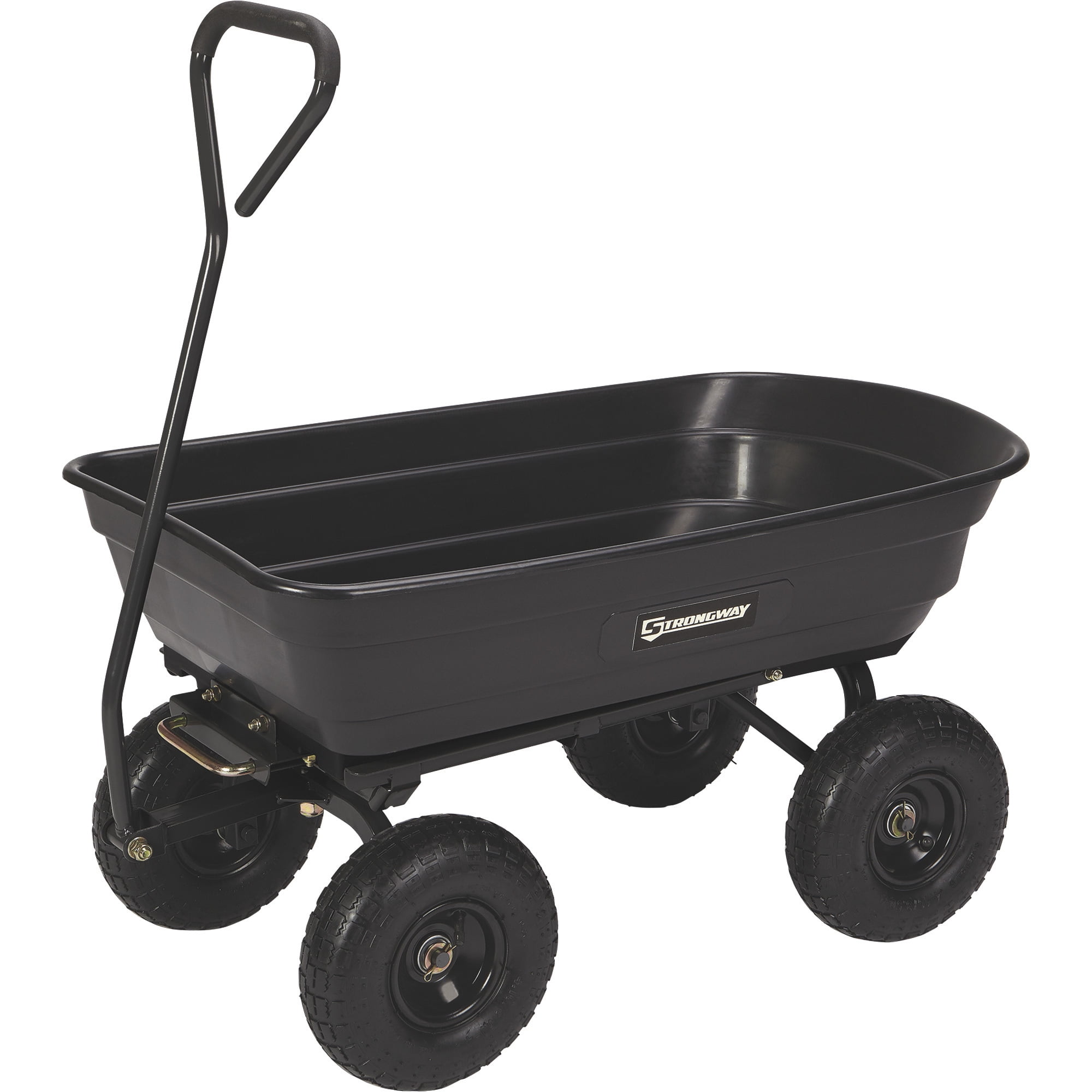 Strongway Poly Dump Cart, 600-Lb Capacity, 4 Cu. Ft, Quick-Release ...