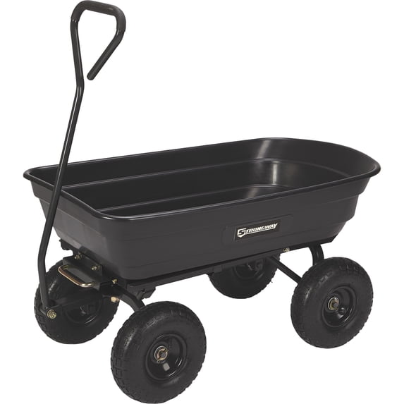Strongway Poly Dump Cart, 600-Lb Capacity, 4 Cu. Ft, Quick-Release ...
