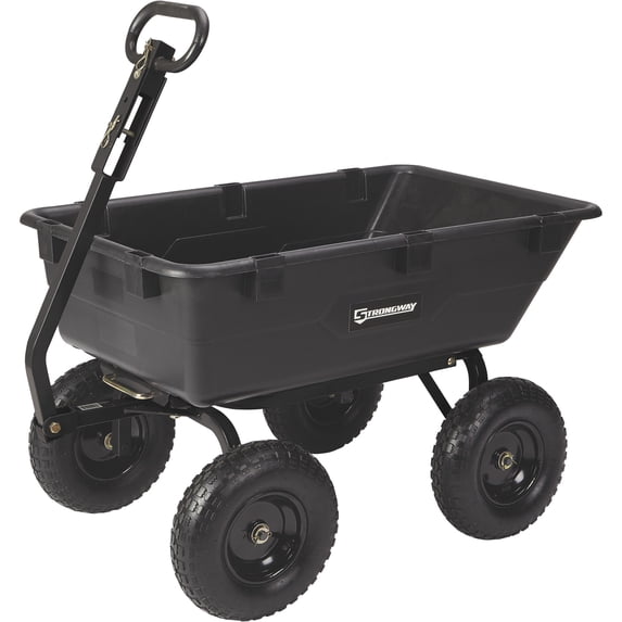 Strongway Heavy-Duty Poly Dump Cart, 1200-Lb. Capacity, 44in.L x 26in.W ...