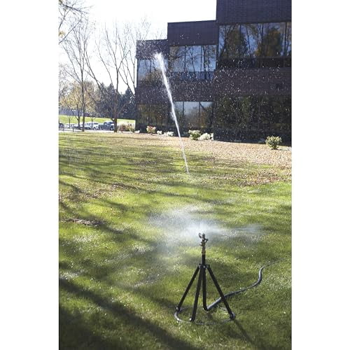 Strongway Tripod Sprinkler with Round Base - 3/4in. Brass Head with 2 ...