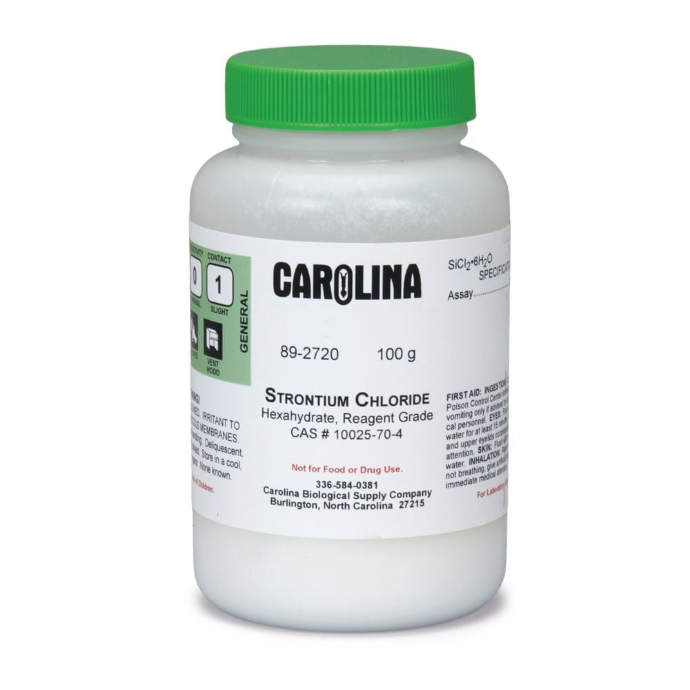 Strontium Chloride, 6-Hydrate, Reagent Grade, 100 G - Walmart.com