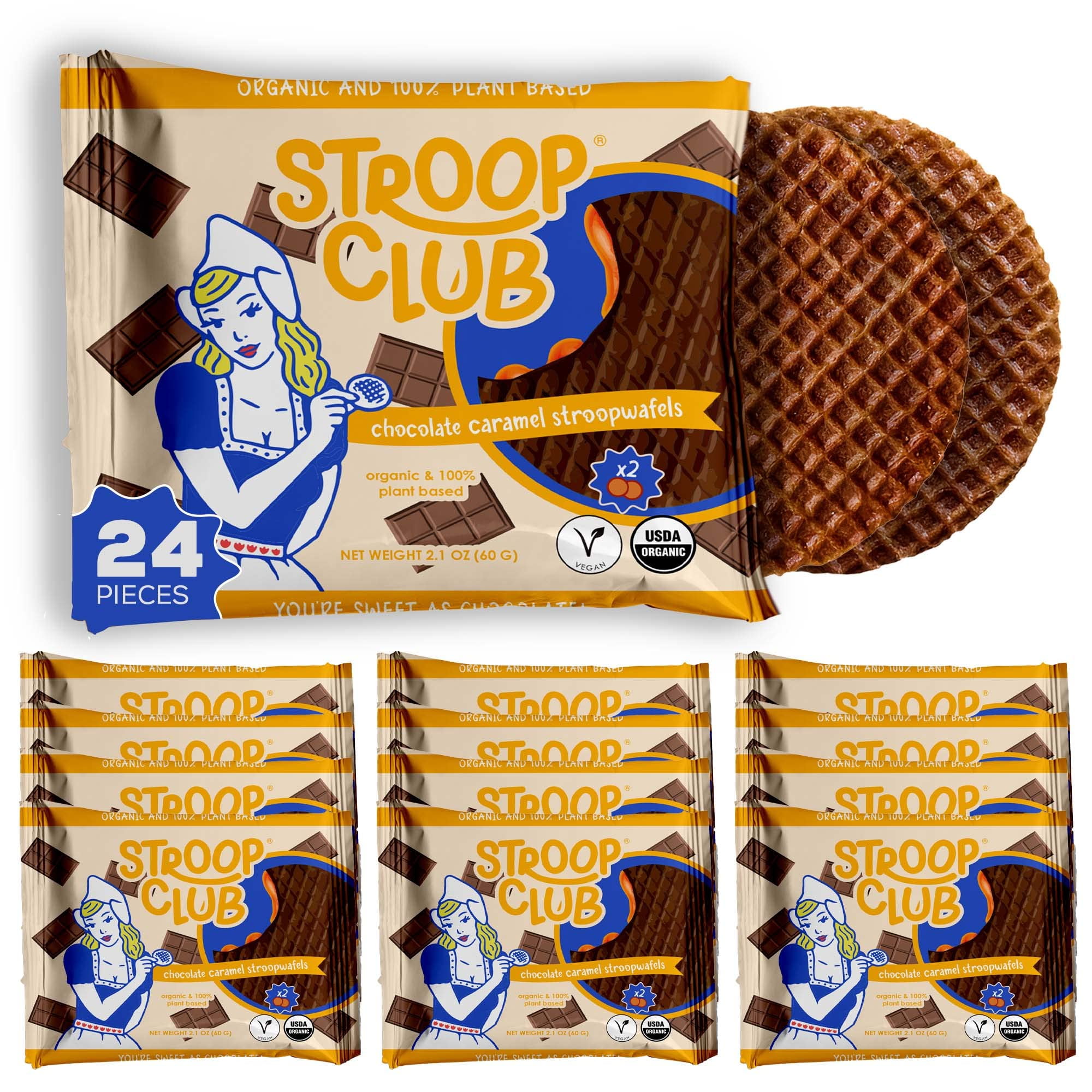 Stroop Club Organic Chocolate AKF18 Infused Stroopwafel Caramel Treats ...