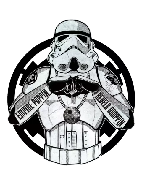 Strormtrooper Sticker Star Wars Gangsta Phone Decal Water Bottle ...