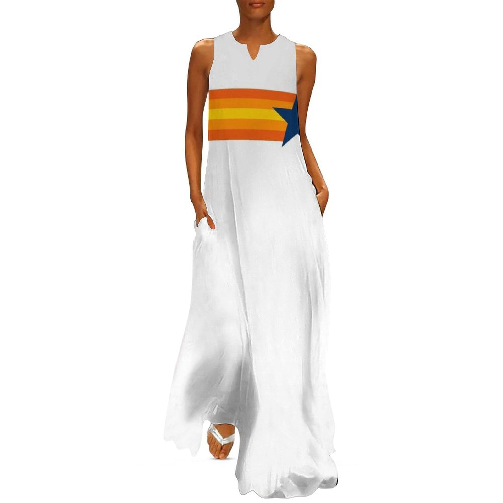 Stros Shooting Star White Long Dress summer dress daily party dresses ...