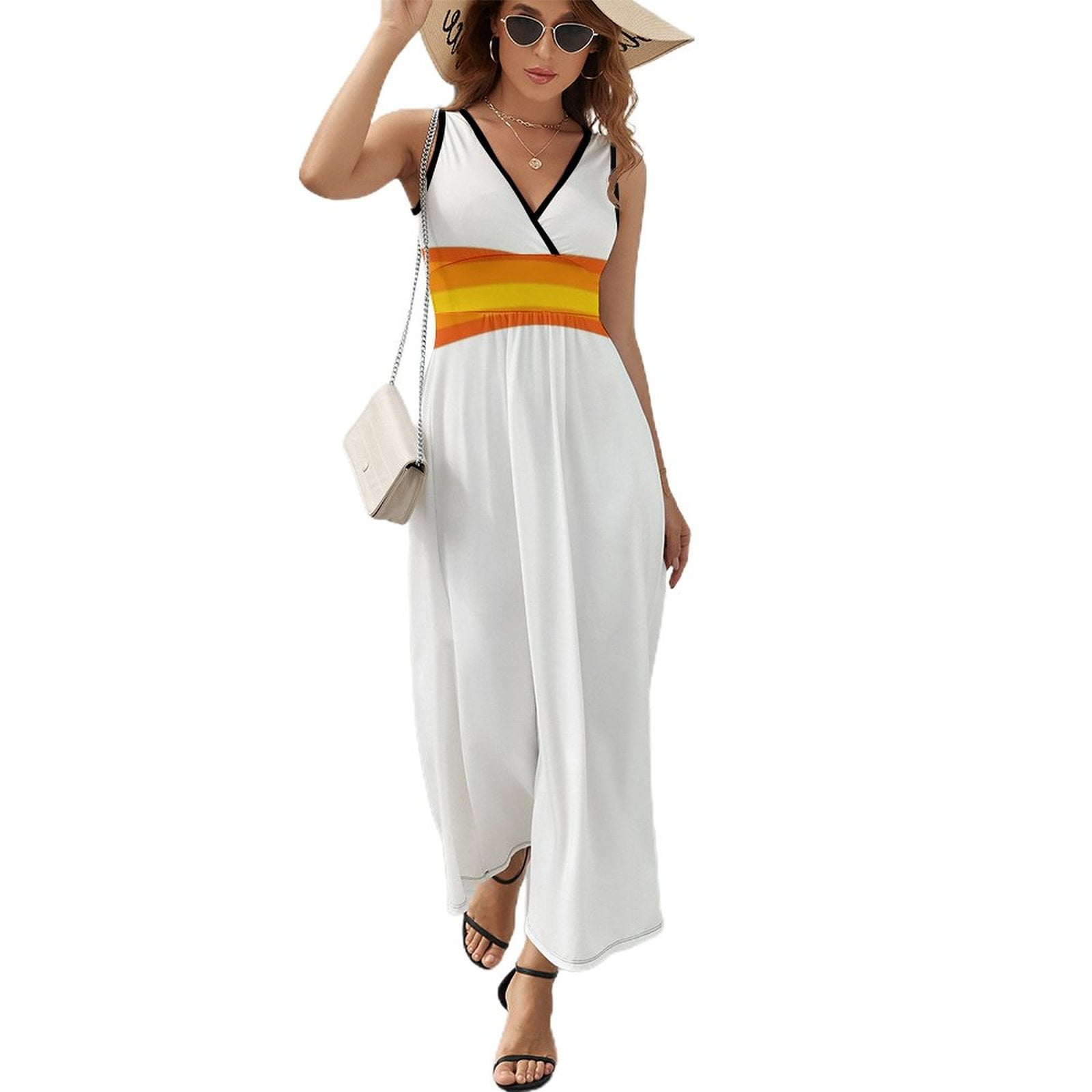 Stros Shooting Star White Sleeveless Dress Clothing Women's long dress ...