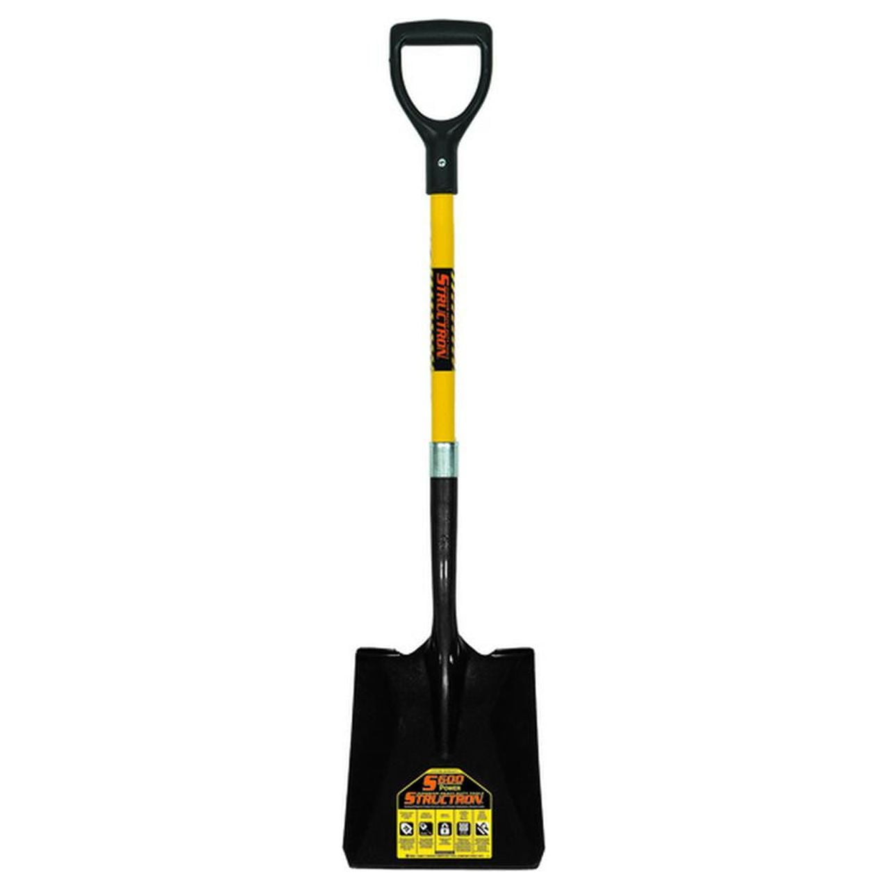 Structron S600 Power Square Shovel Fiberglass Handle - Walmart.com