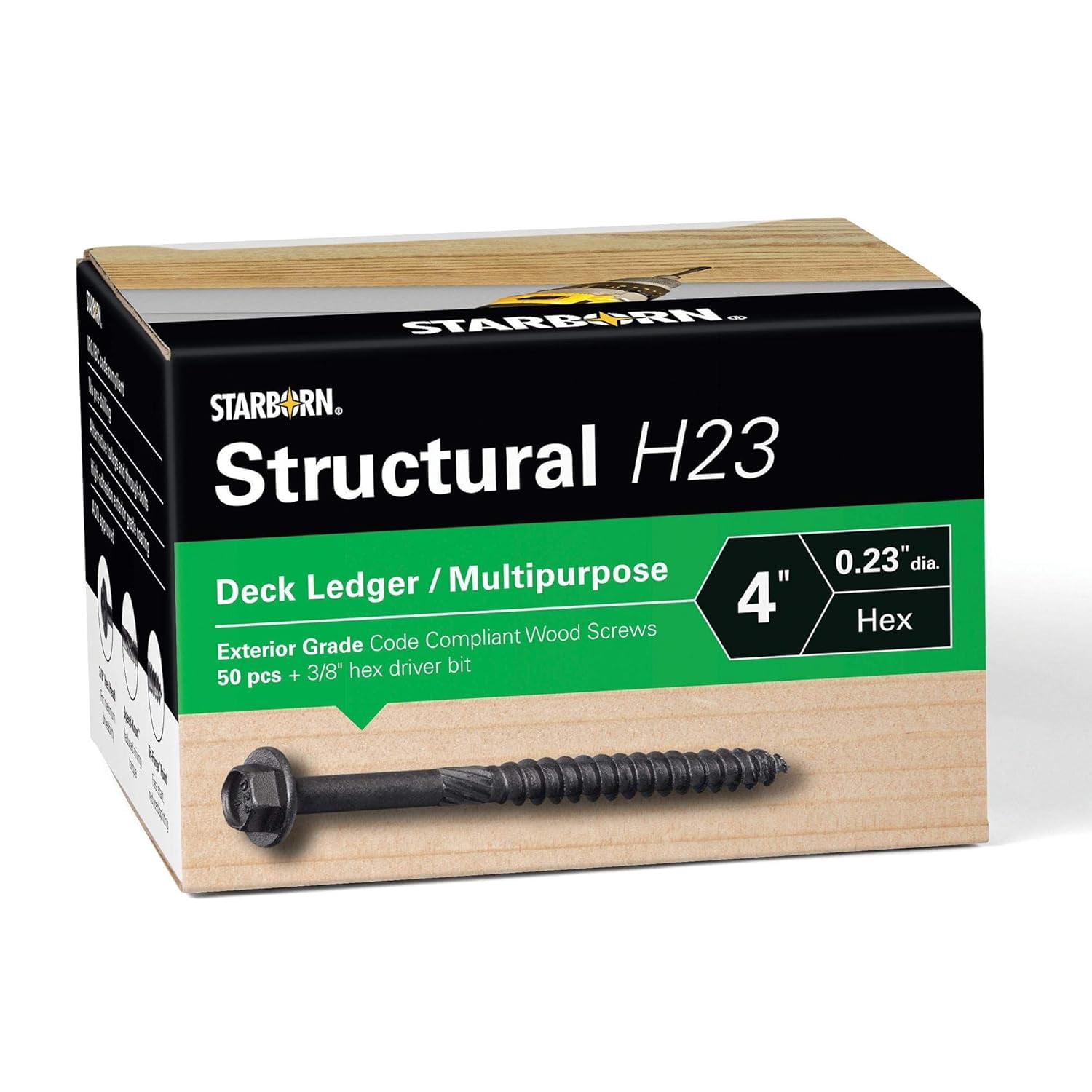 Structural H23 Deck Ledger Multi-Purpose Wood (50, 4") - Walmart.com