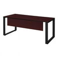 Structure 60" x 30" Training Table with Modesty Panel- Mahogany/Black ...