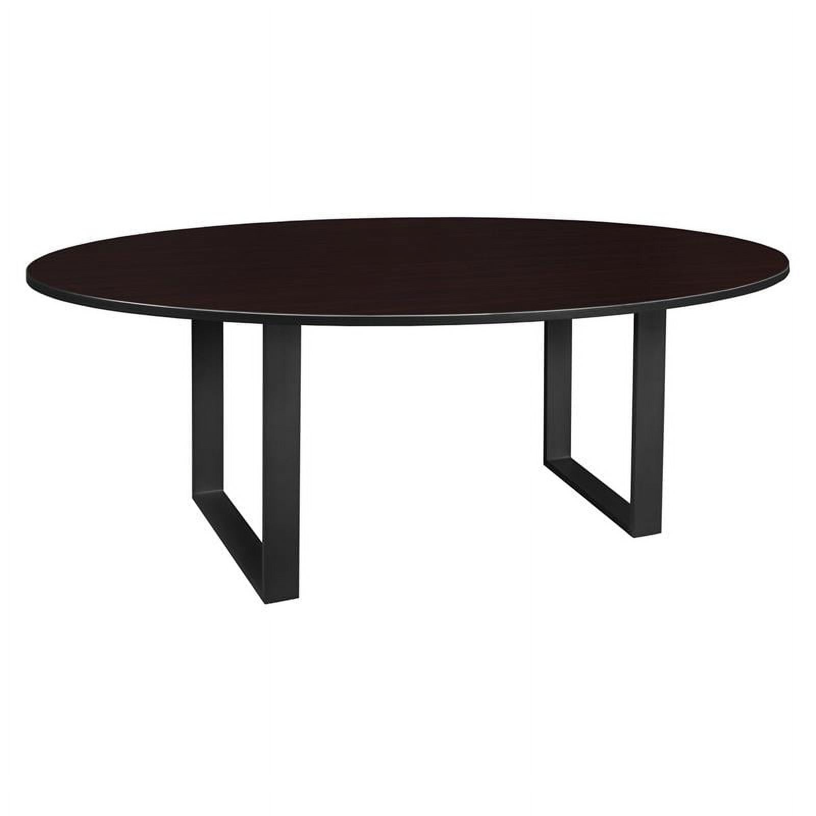 Structure 72" Oval Conference Table - Mocha Walnut/ Black - Walmart.com