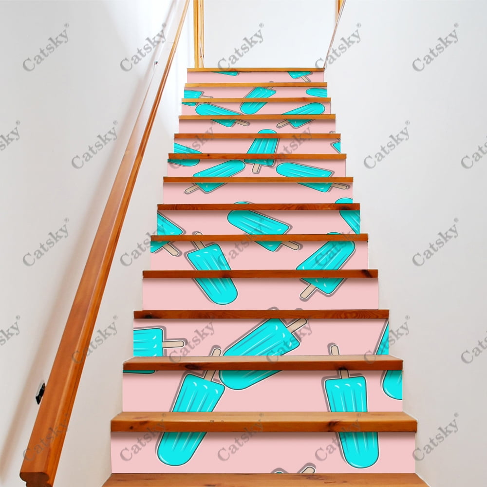 Structure Pattern Stair Floor Stickers Waterproof Removable Self ...