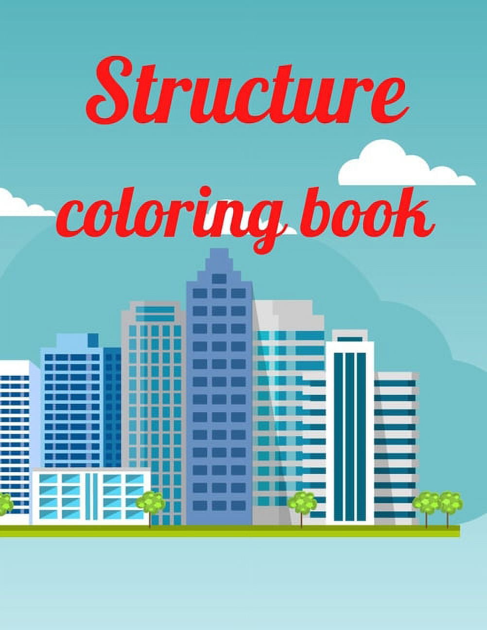 Structure coloring book: A Coloring Book of 35 Unique Stress Relief ...
