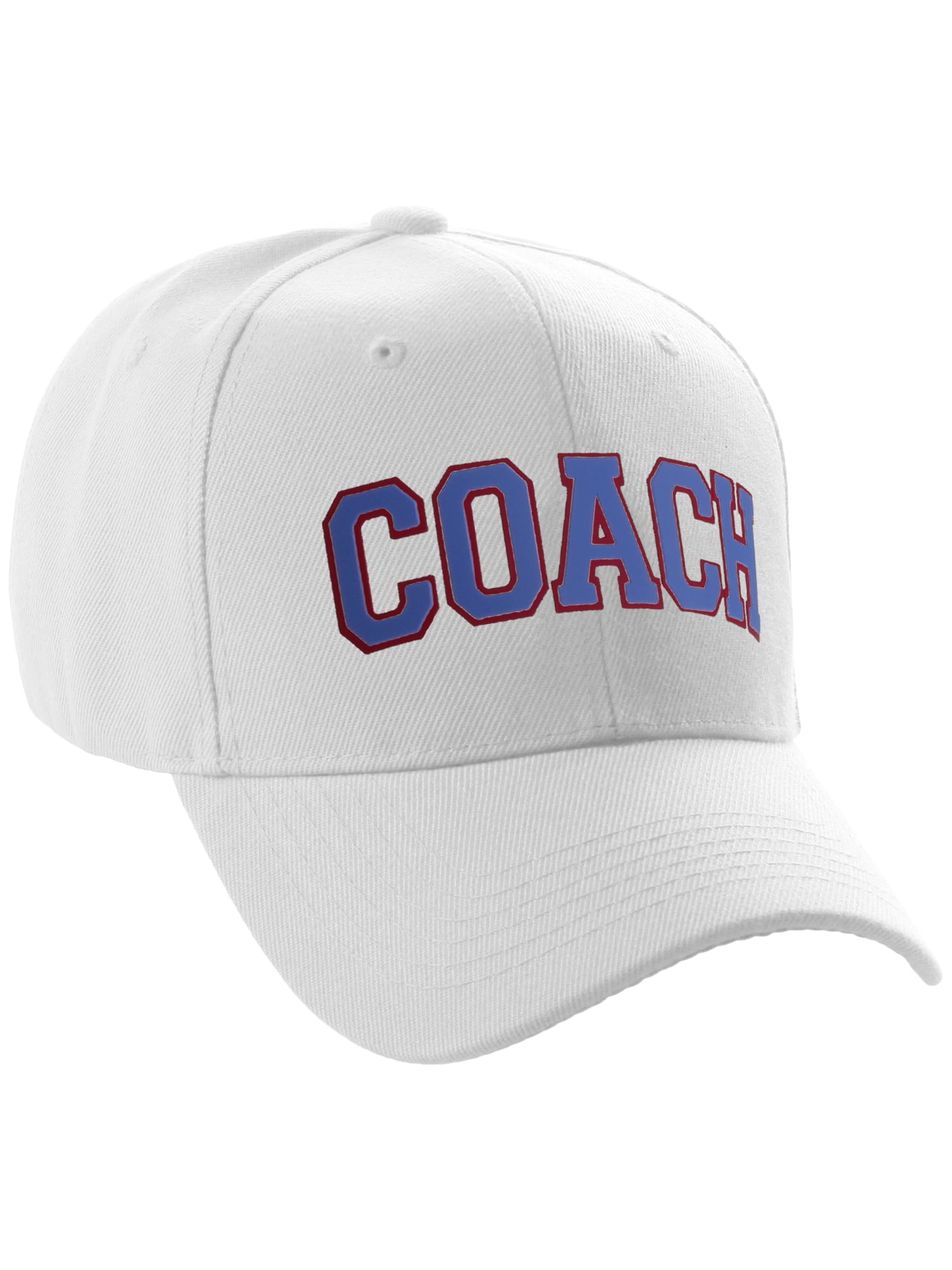 Structured Baseball Hat Classic Team Coach Arched Letters Adjustable ...