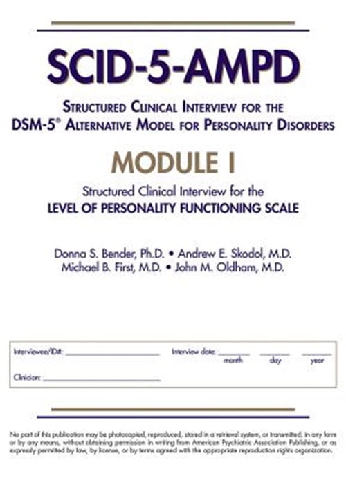 Pre-Owned Structured Clinical Interview for the Dsm-5(r) Alternative Model for Personality ...