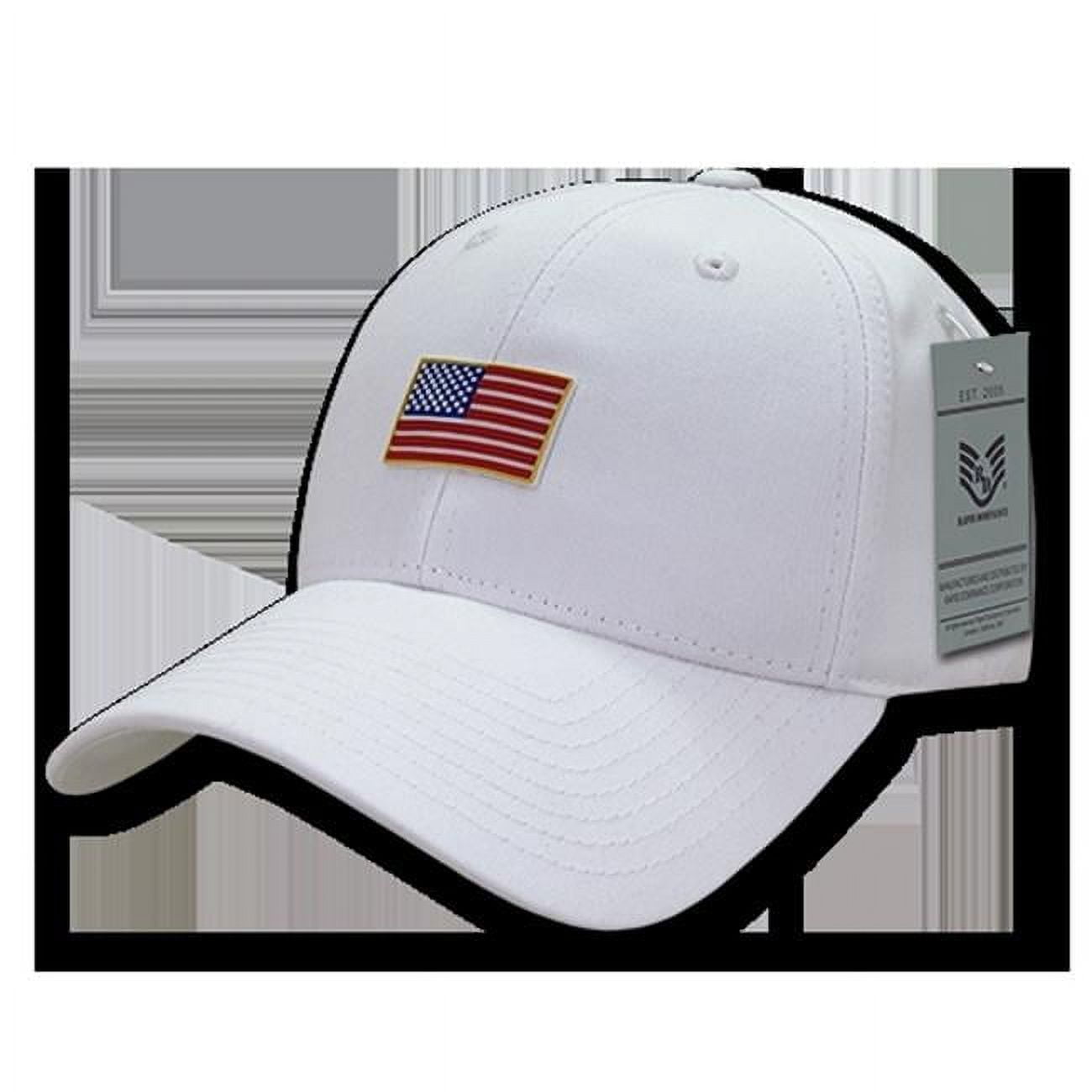 Structured Rubber Flag Cap, USA, White - Walmart.com