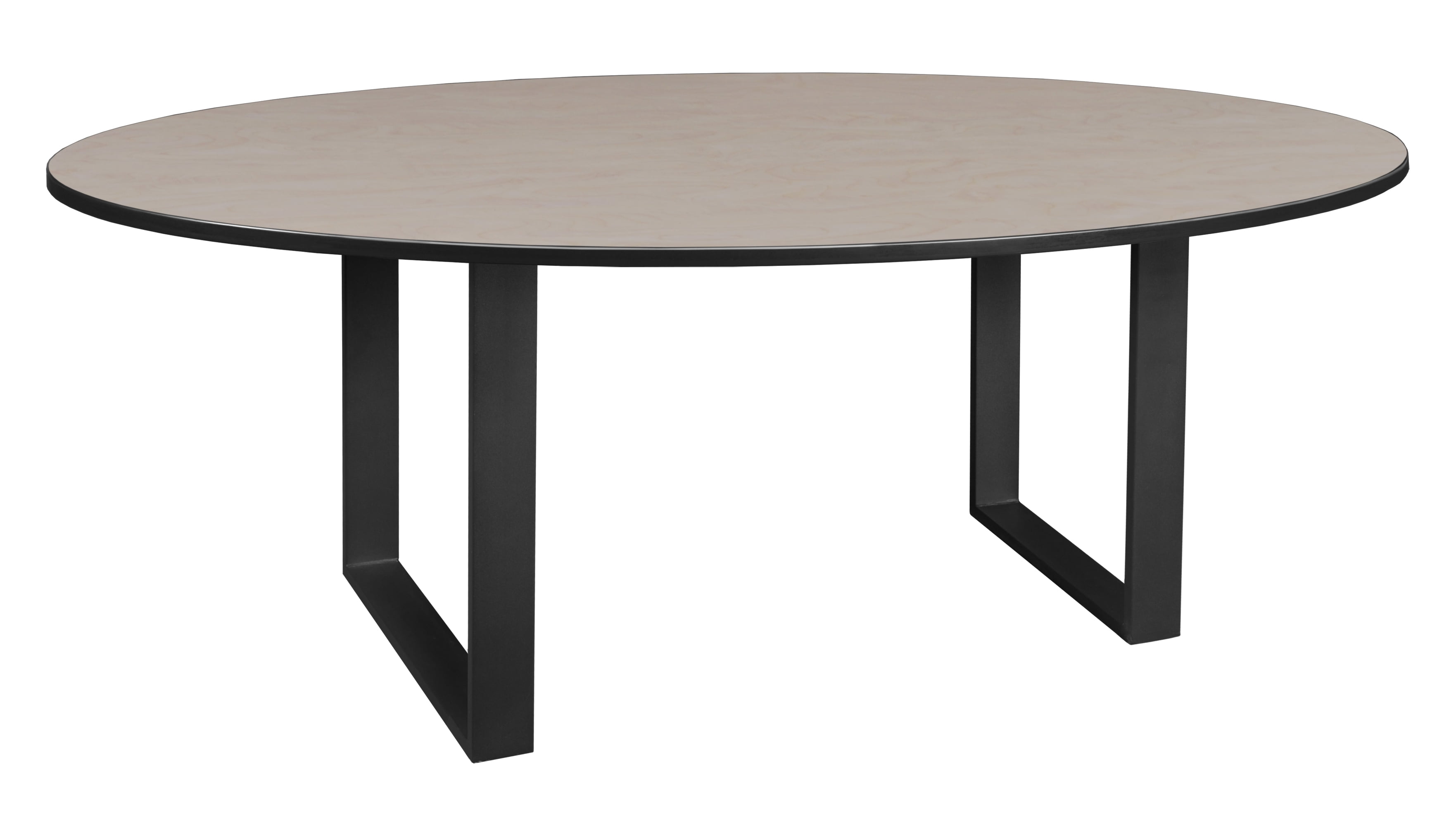 Structures 72" Oval Conference Table - Maple/ Black - Walmart.com