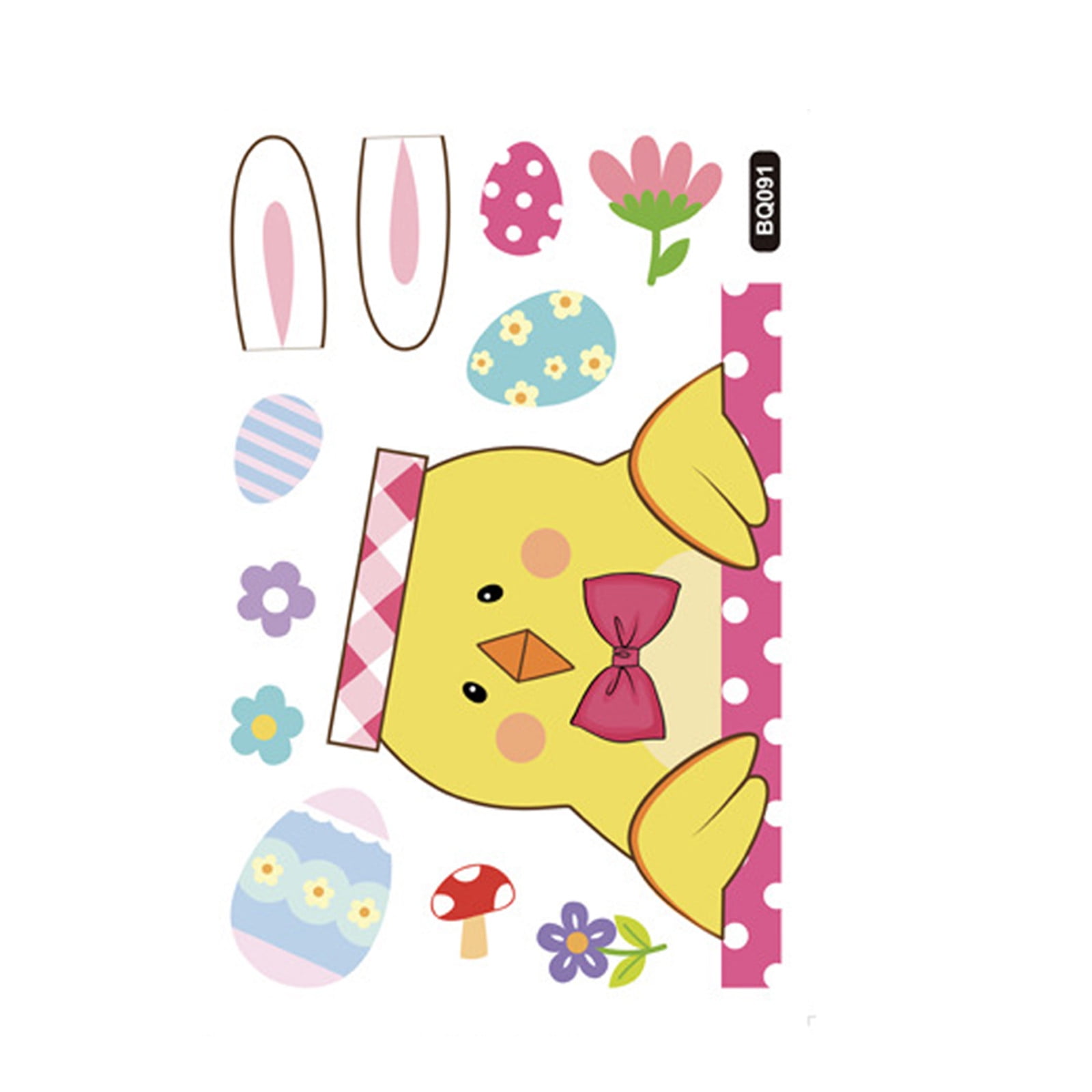 Strungten Easter Window Clings Easter Eggs Bunny Chick Carrot Window ...