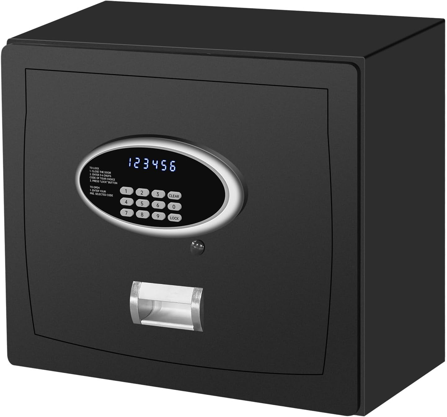 Strut Top Opening Safe box with LCD Screen Digital Keypad for Handgun ...