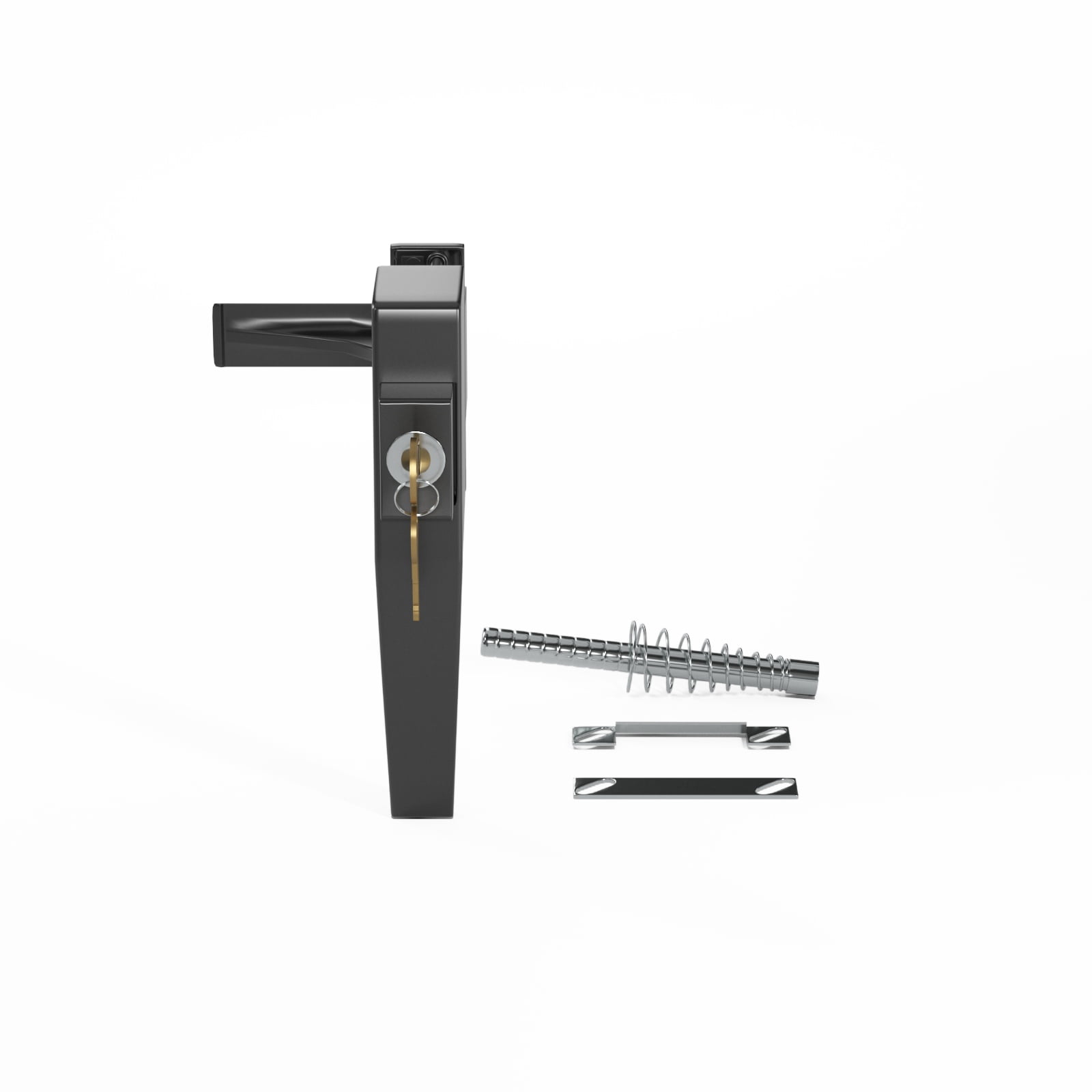 Strybuc 1771K Push Button Latch With Key Black - Walmart.com