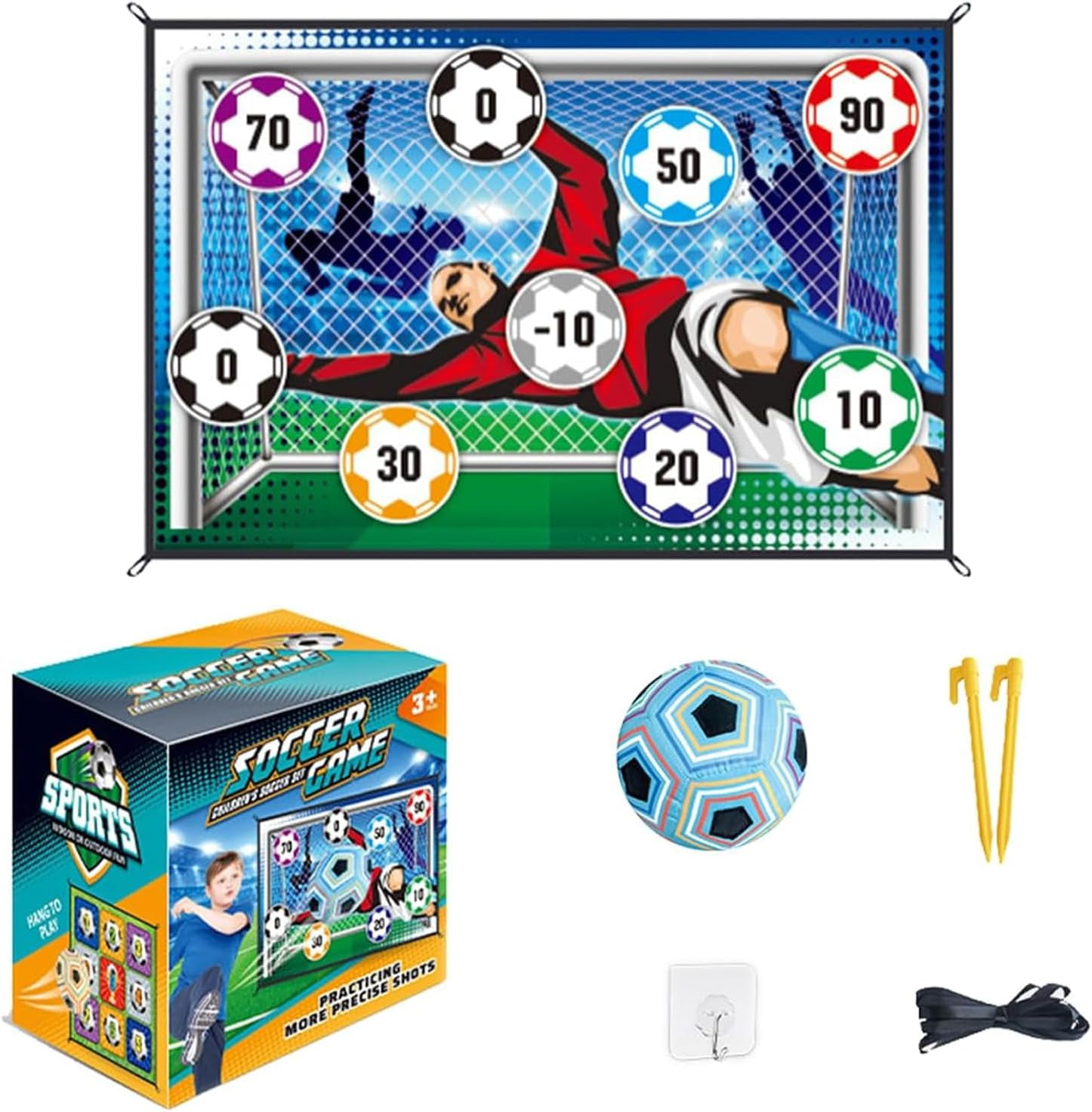 Stryka Skillzone - Football Accuracy Target Game, Foldable Flannel Mat ...