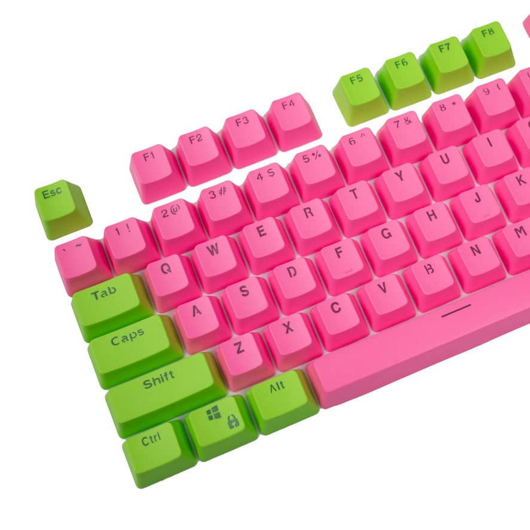 Stryker PBT Mixable Keycaps 104 key set [Pink and Lime] - Walmart.com