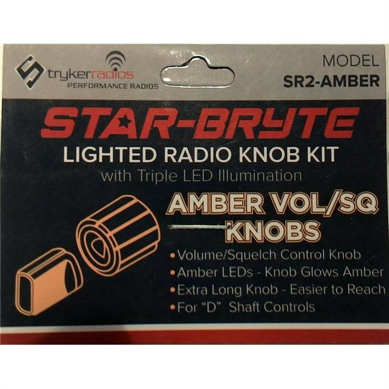 Stryker SR2AMBER Dual LED Lighted Knob Kit, Amber - Walmart.com
