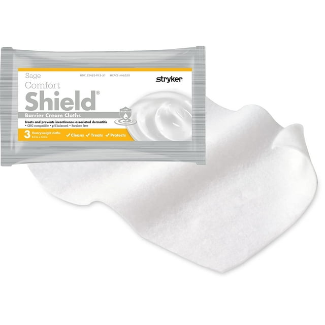 Stryker - Sage Comfort Shield Barrier Cream Cloths with Dimethicone ...