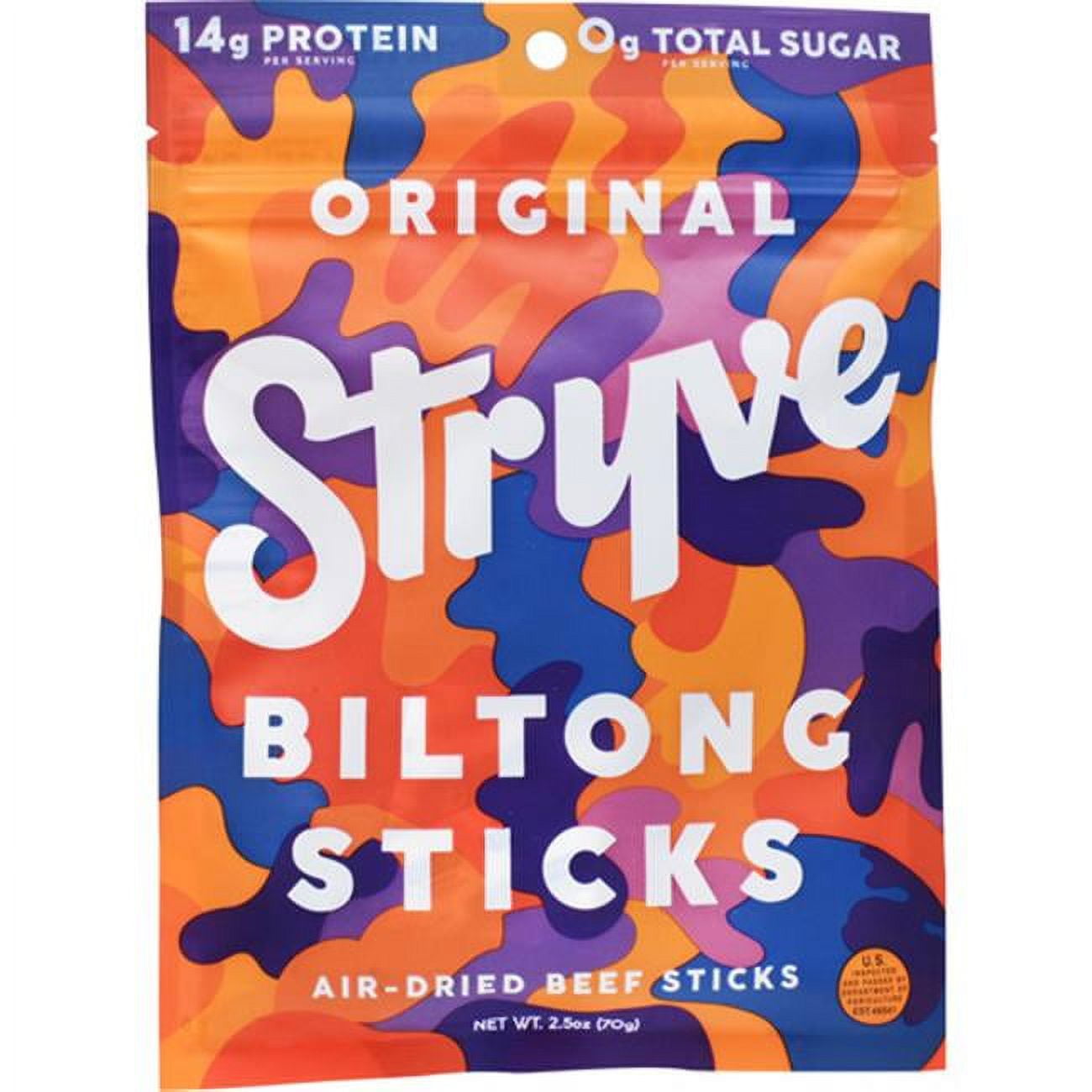 Stryve Foods 9670028 2.5 oz Original Biltong Sticks - Walmart.com