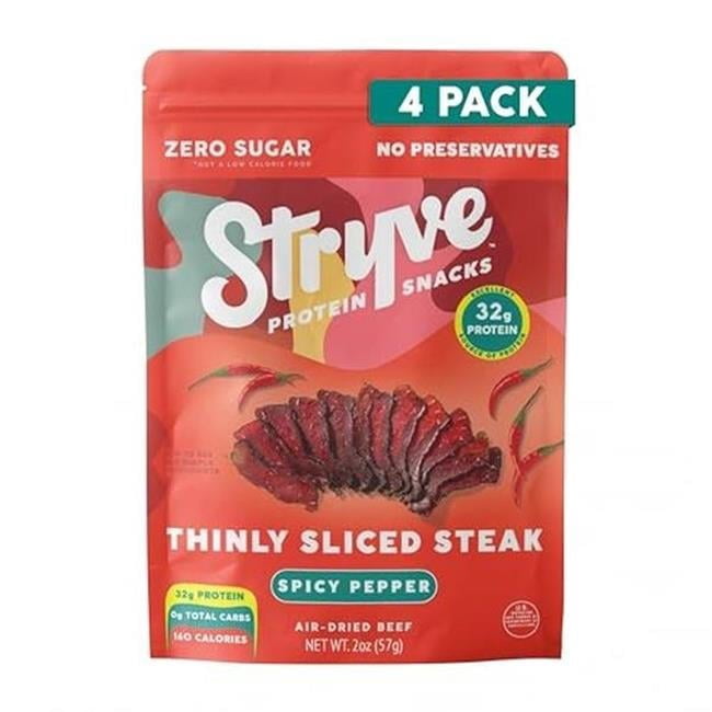 Stryve Protein Snacks 2500781 Spicy Pepper Thinly Sliced Steak Snacks ...