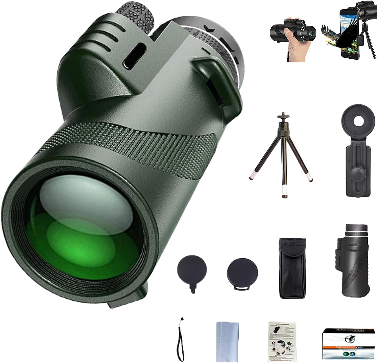 Stscope360 Monocular, 80x100 Monoculars for Adults High Powered with ...