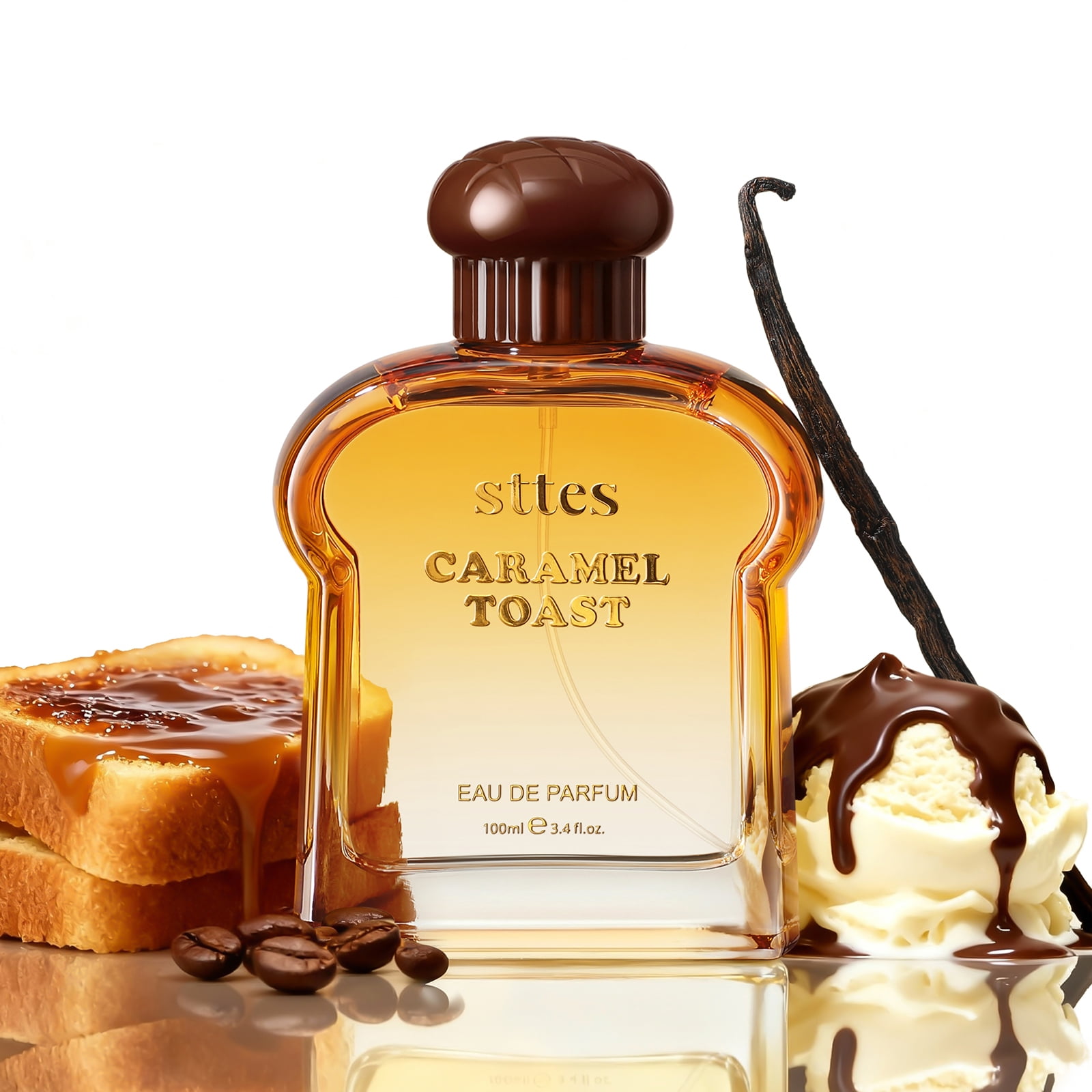 Sttes Caramel Toast Vanilla Gourmand Perfume for Women, 3.4 Fl Oz ...