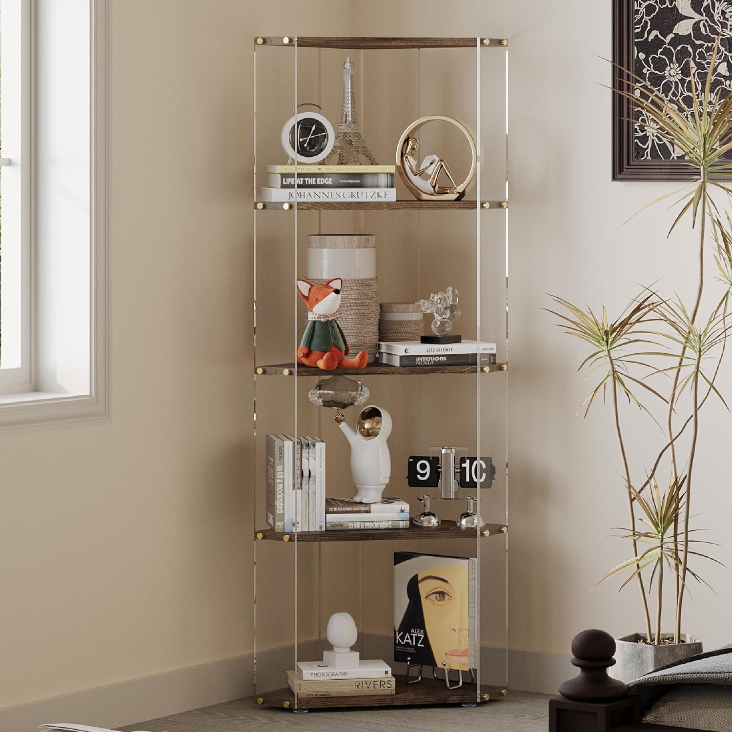 Sttoraboks 3 Tier Display Cabinet Bookshelf Display Case Curio Cabinet ...