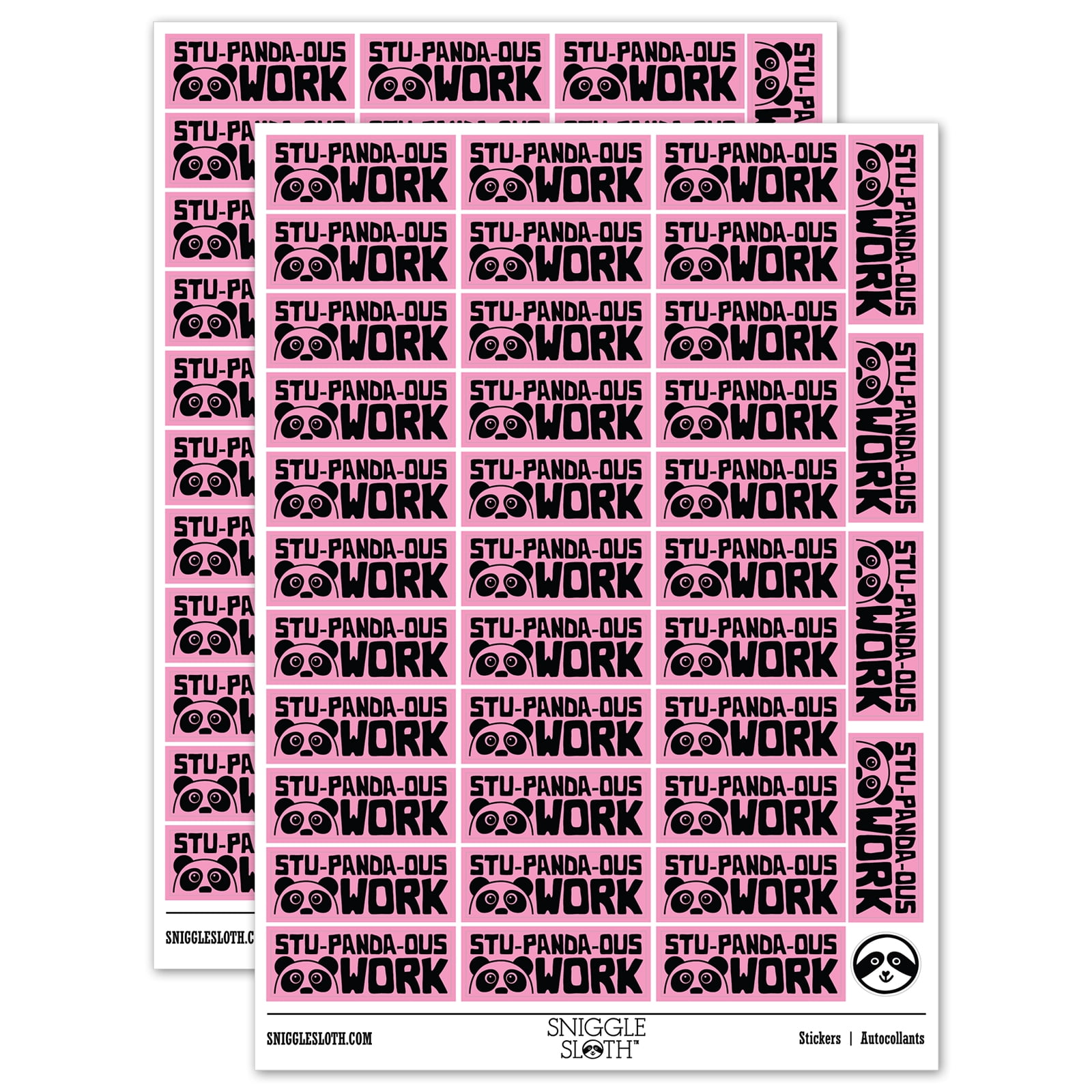 Stu-panda-ous Stupendous Work Panda Teacher Student School Sticker Set ...