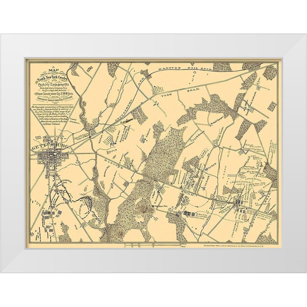 Stuart 32x25 White Modern Wood Framed Museum Art Print Titled - Tenth ...