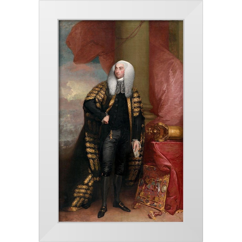 Stuart, Gilbert 16x24 White Modern Wood Framed Museum Art Print Titled ...