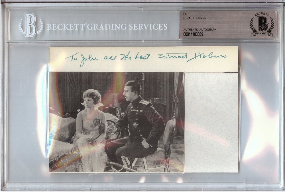Stuart Holmes Signed Autographed Index Card Legendary Actor Beckett ...