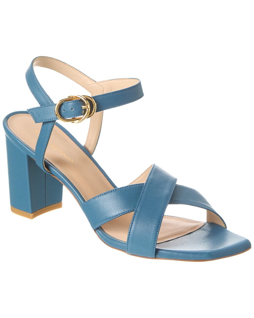 Stuart Weitzman Analeigh 75 Leather Sandal, 8.5, Blue - Walmart.com