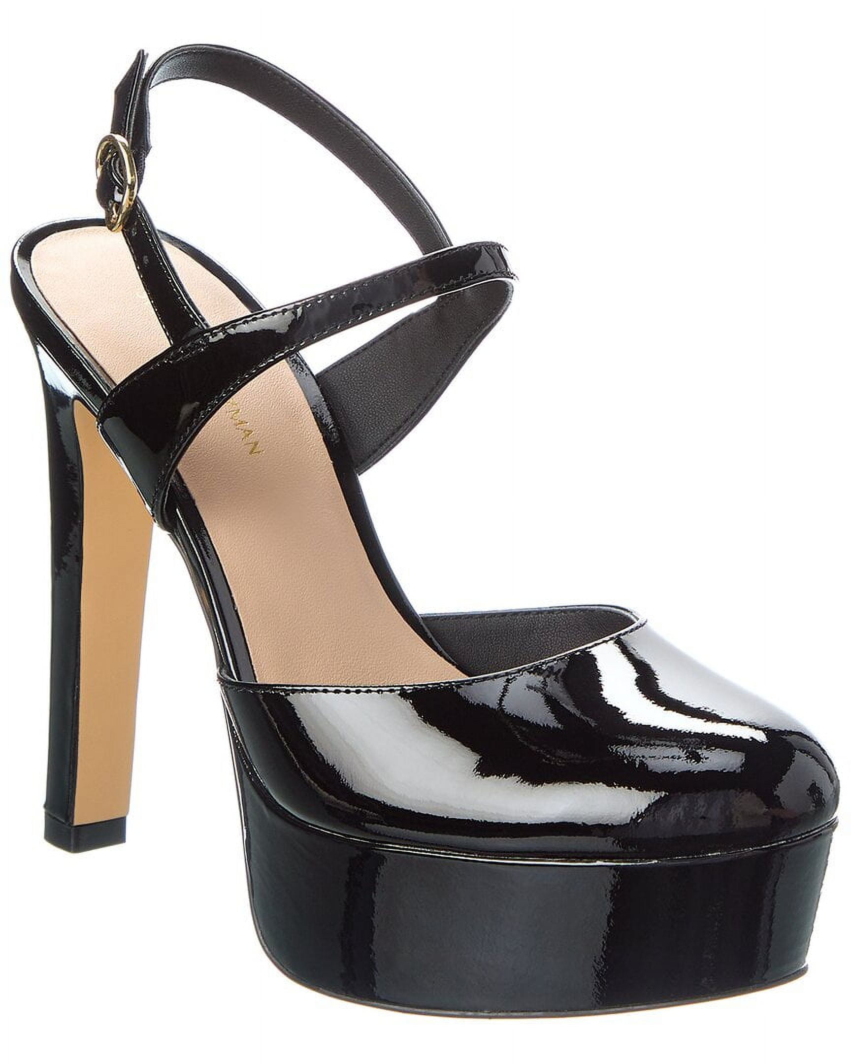 Stuart Weitzman Avenue 130 Patent Platform Pump, 6, Black - Walmart.com