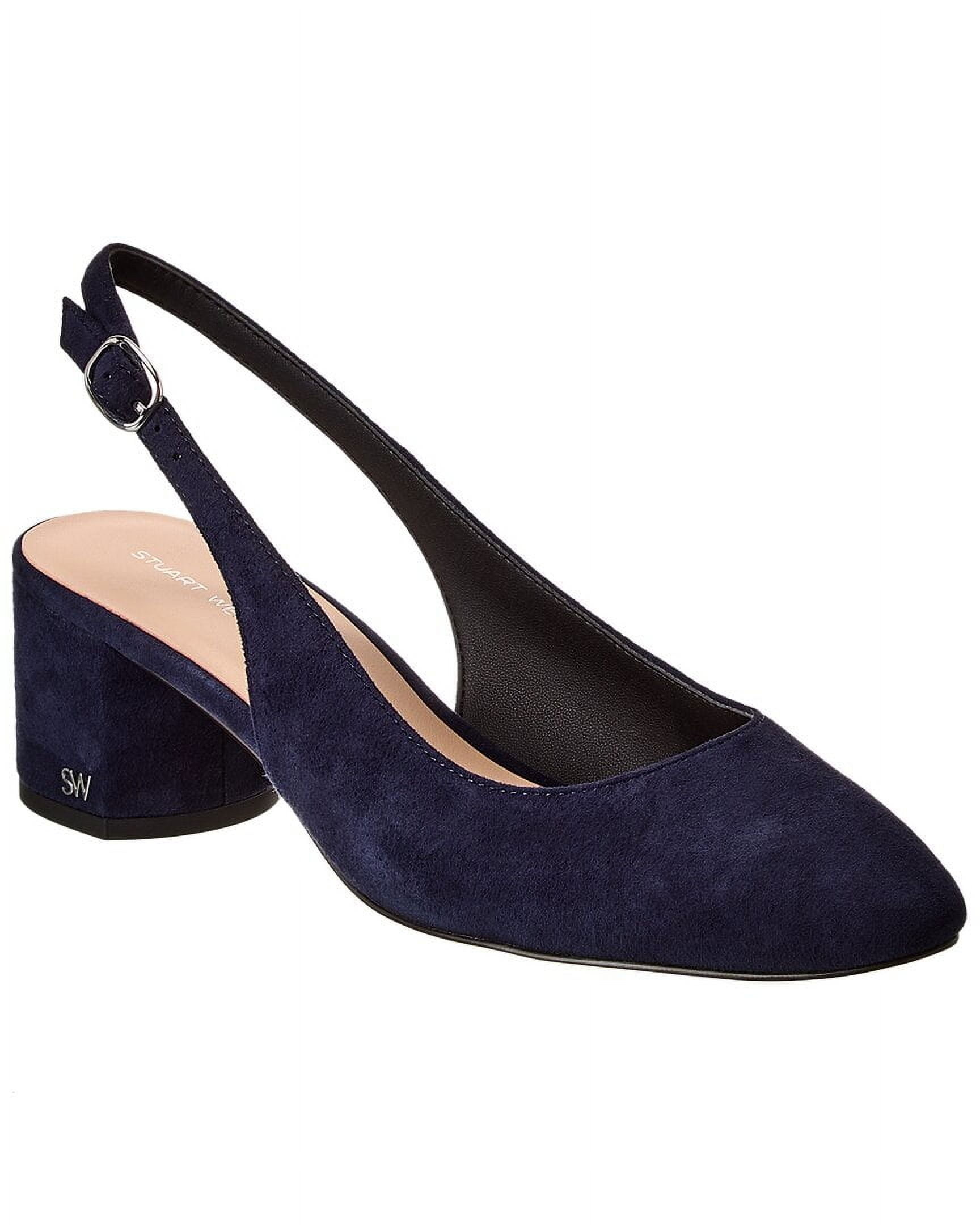 Stuart Weitzman Bridgt 50 Suede Slingback Pump, 7, Blue - Walmart.com