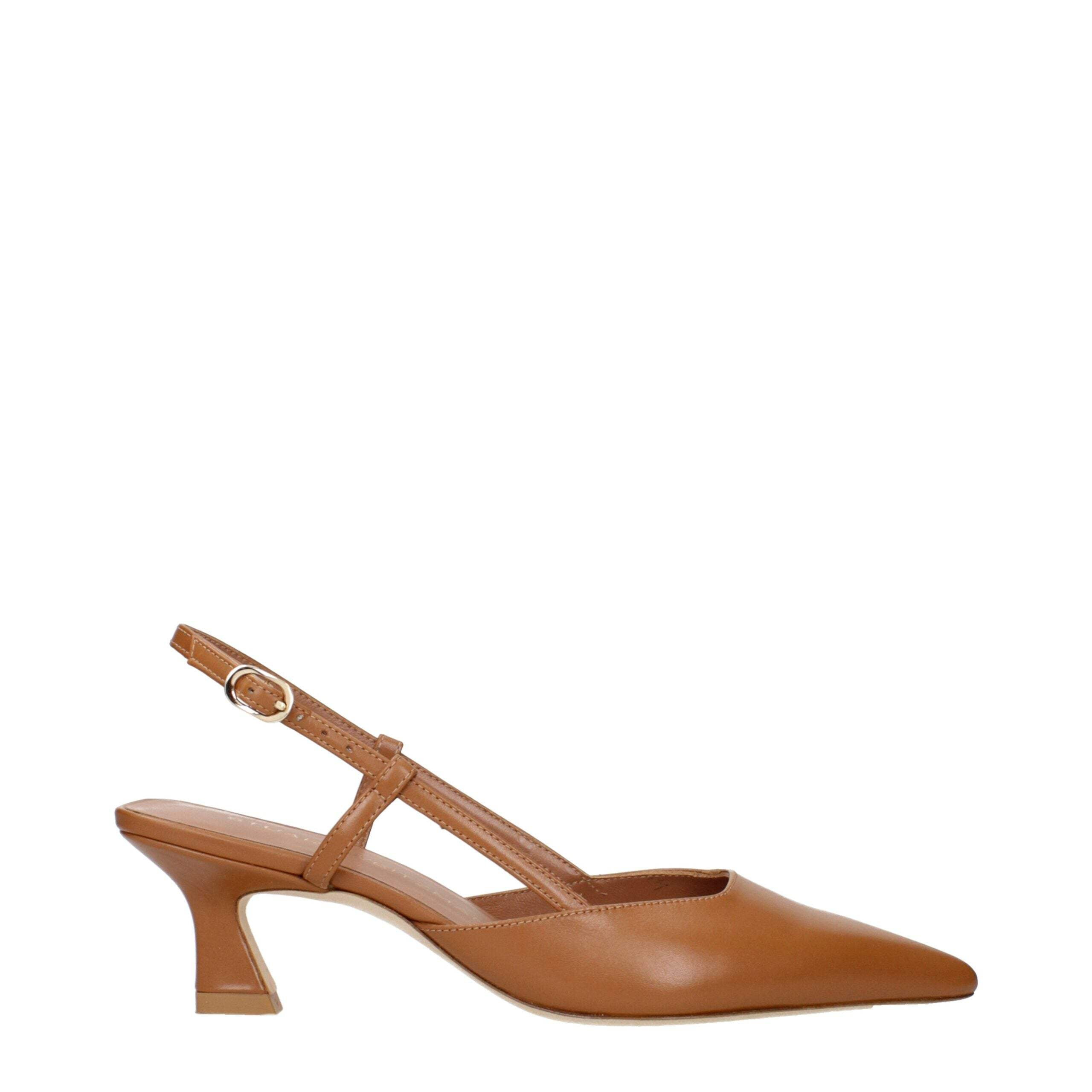 Stuart Weitzman Brown Leather Mid Heel Pumps - Walmart.com