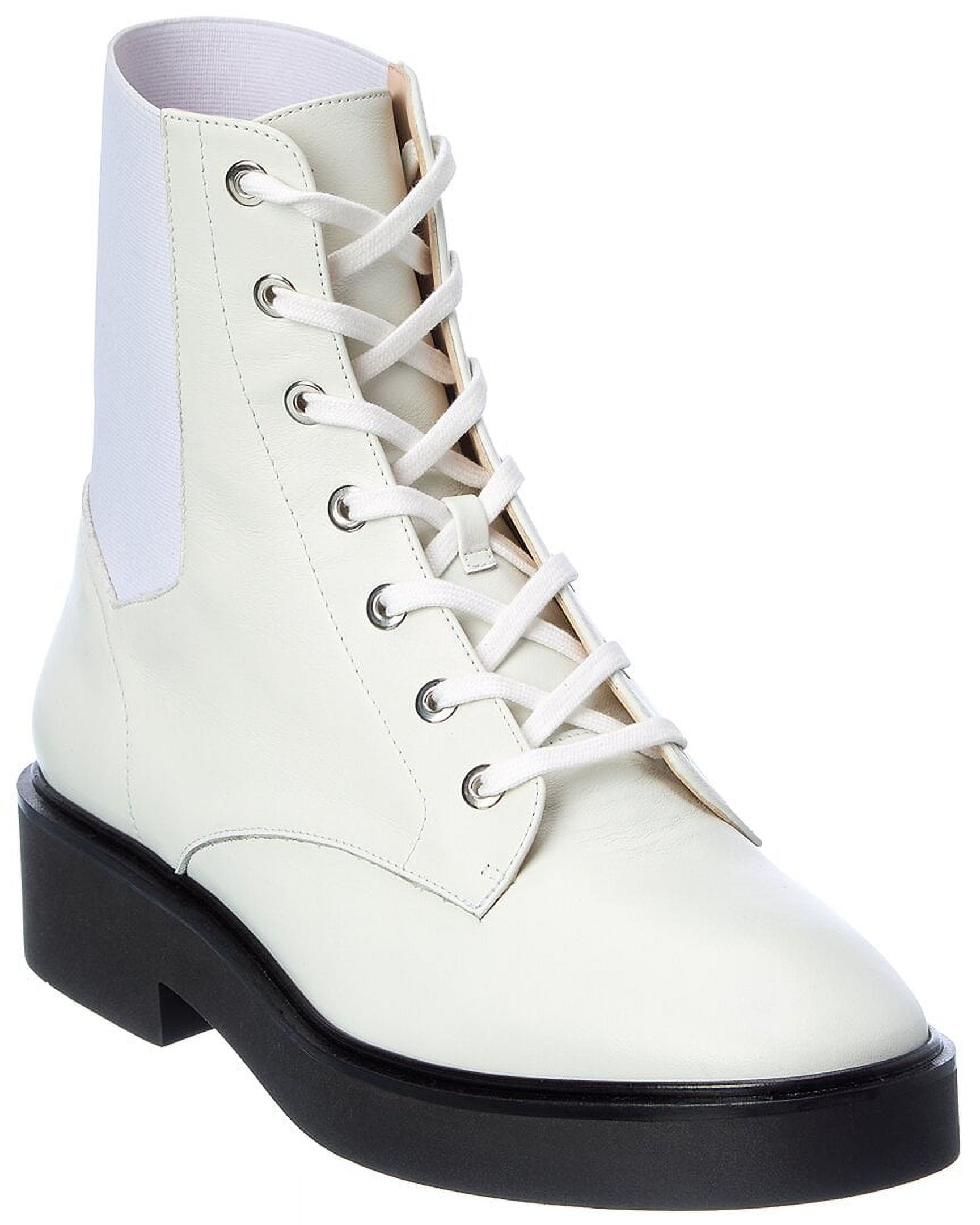 Stuart Weitzman Henley Leather Bootie, 8.5, White - Walmart.com